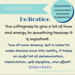 ‘Dedication’ – What does it mean? – Free English Materials For You