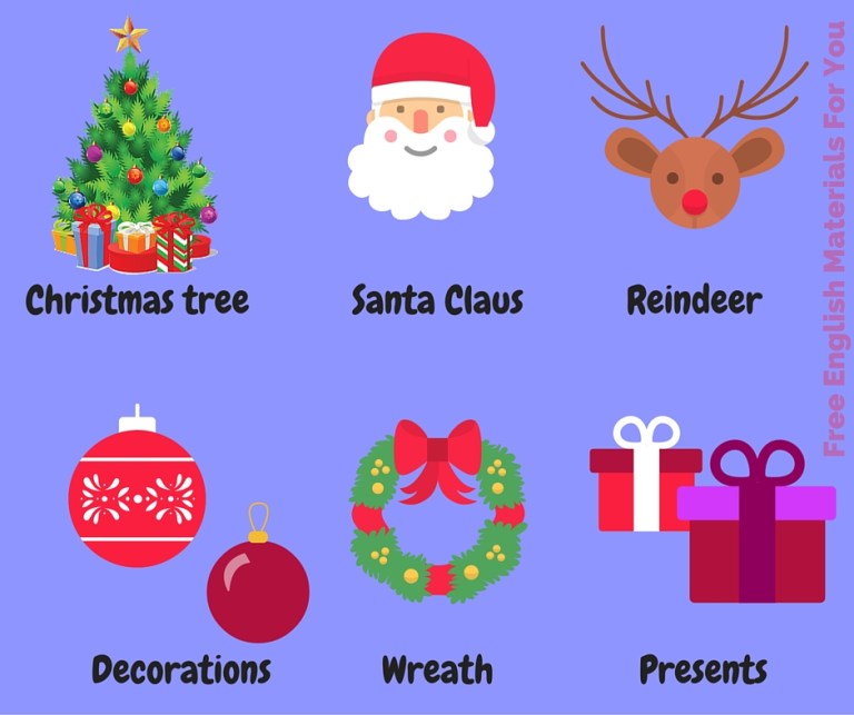 Christmas – Visual Vocabulary – Free English Materials For You