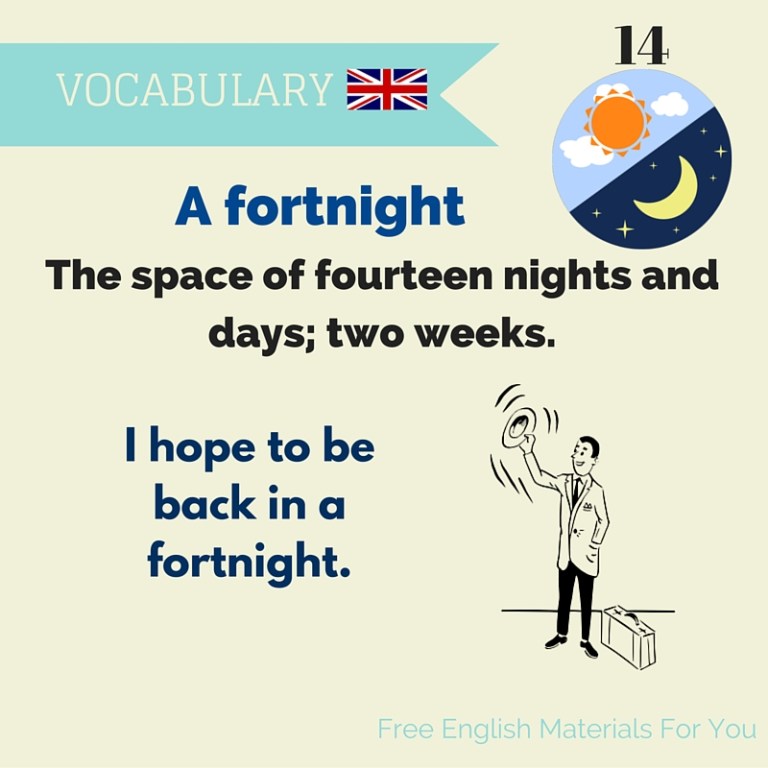 “A fortnight” – What does it mean? – Free English Materials For You