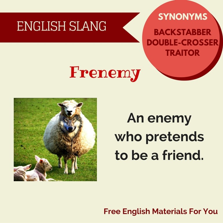 Frenemy – English Slang – Free English Materials For You